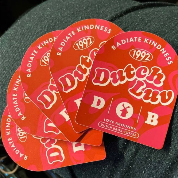 Other | Dutch Bros Dutch Luv Stickers | Poshmark